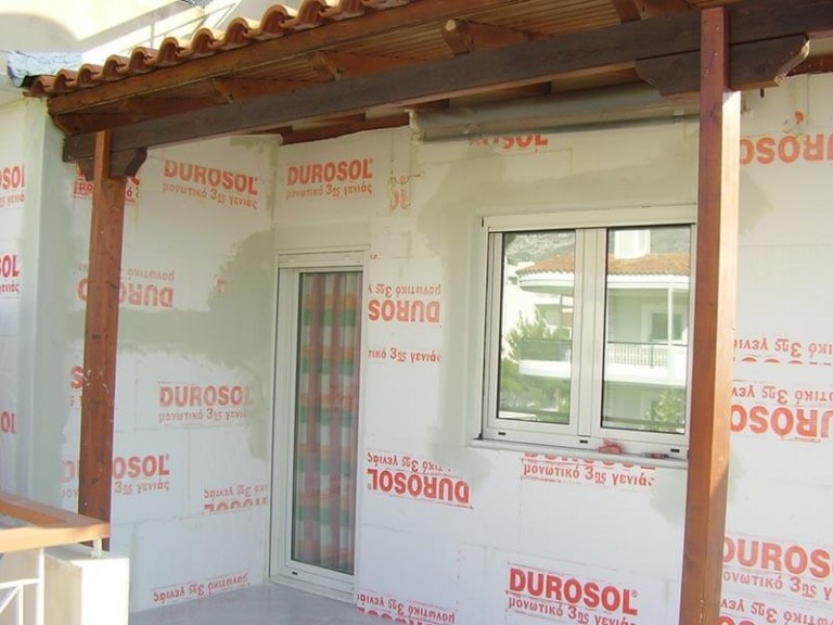 Εξωτερικη θερμομονωση σε σπίτι - Θερμοπρόσοψη | Μονώσεις Ταρατσών ...